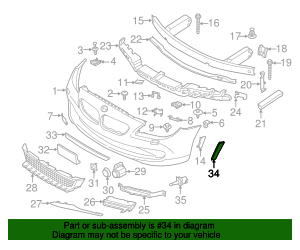 63-14-7-203-265 - Side marker reflector, left 2011-2019 BMW ...