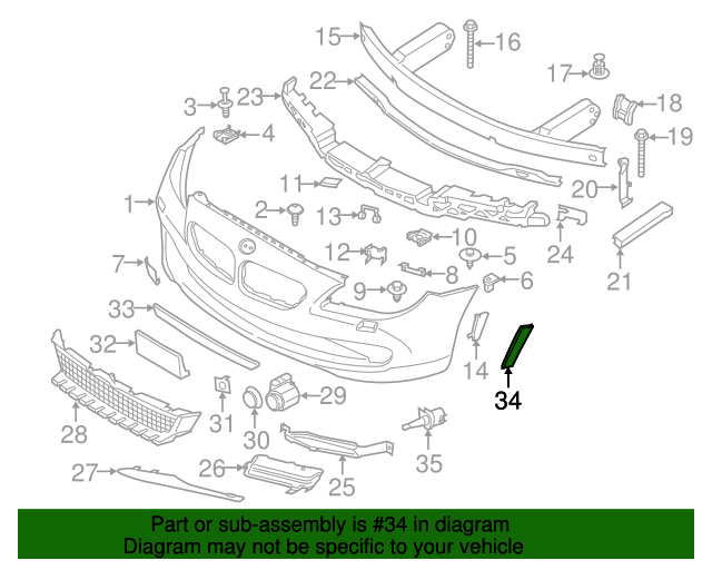 63-14-7-203-265 - Side marker reflector, left 2011-2019 BMW ...