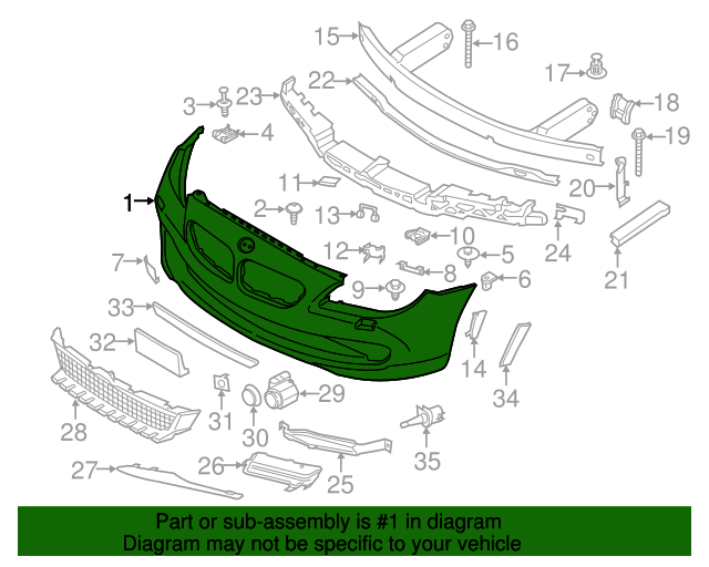 51117282902 - 2012-2015 BMW Bumper Cover (51-11-7-282-902) | BMW of ...