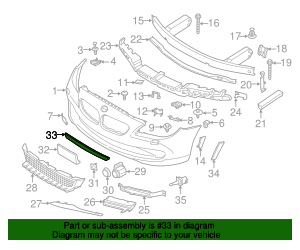 51117279213 - 2012-2019 BMW Spoiler (51-11-7-279-213) | BMW of South ...