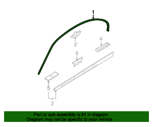 51-13-7-117-243 - Trim strip, side frame, left 2006-2011 BMW ...