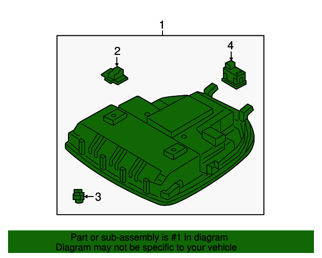 2015-2017 Hyundai Overhead Console 92800-B1020-SG2 | HyundaiParts.Online