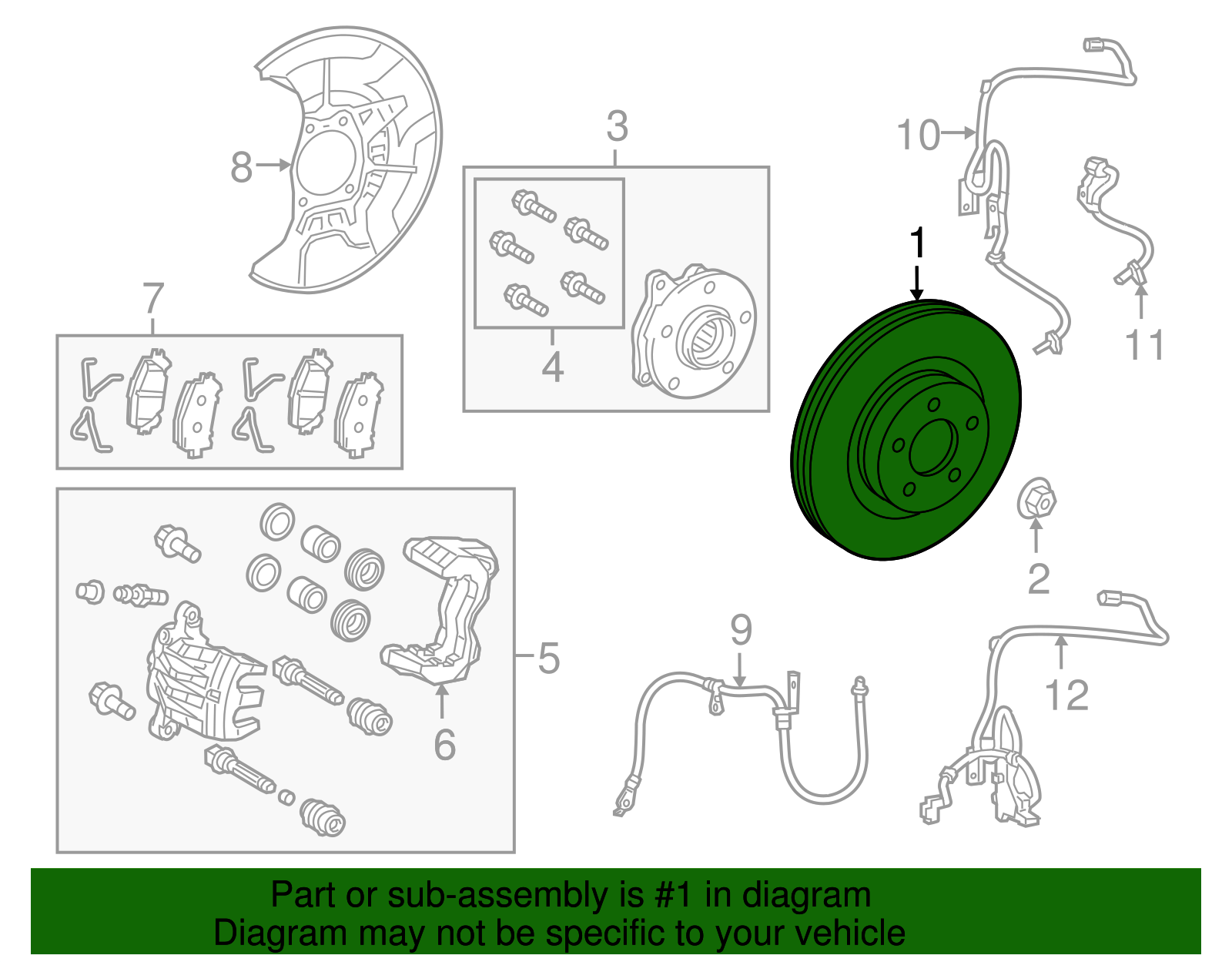 2010-2021 Lexus | 2010-2021 Lexus Front Left Or Right Disc Rotor ...