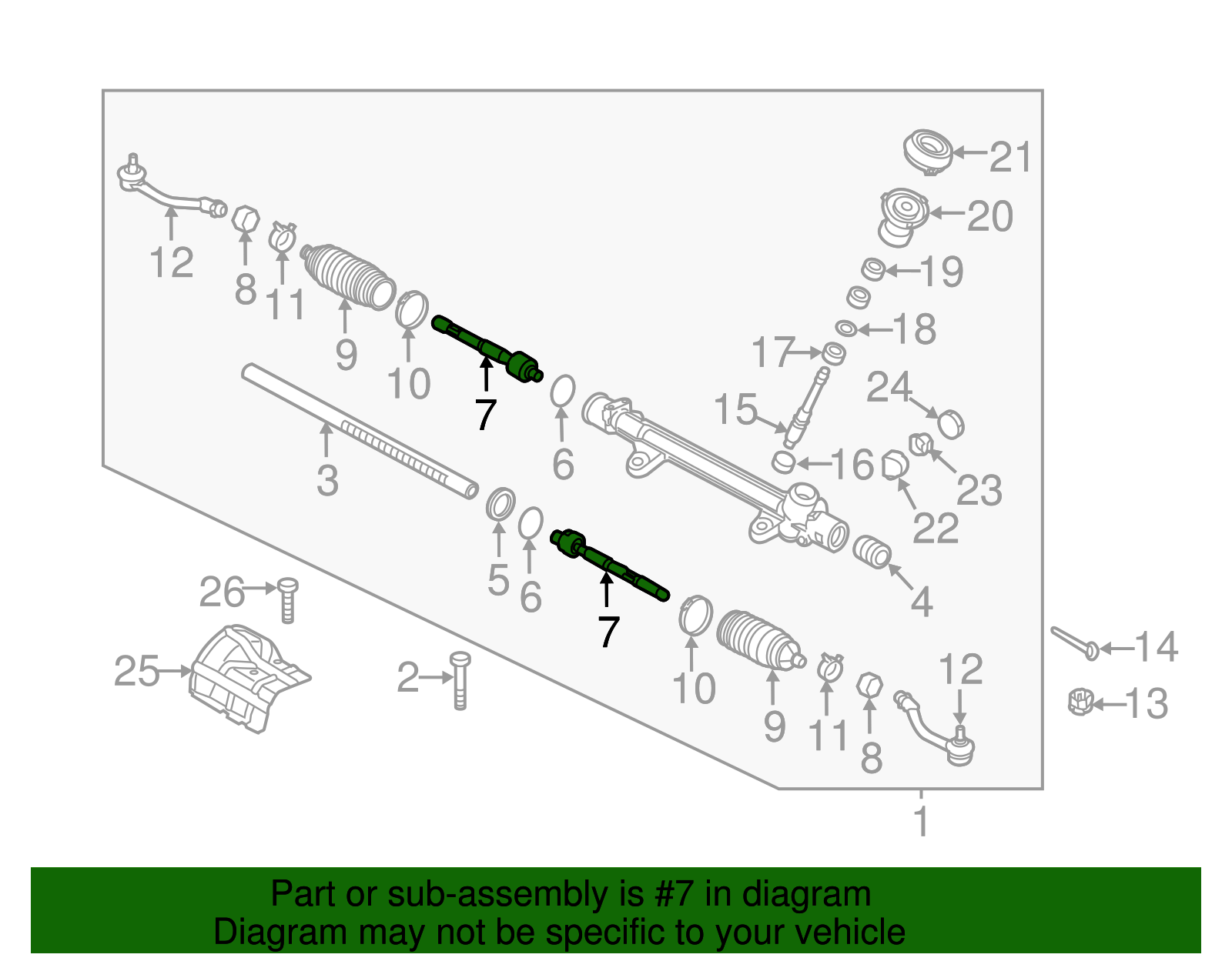 56540-F2000 - Inner Tie Rod 2017-2024 Kia | Kia.Parts Store