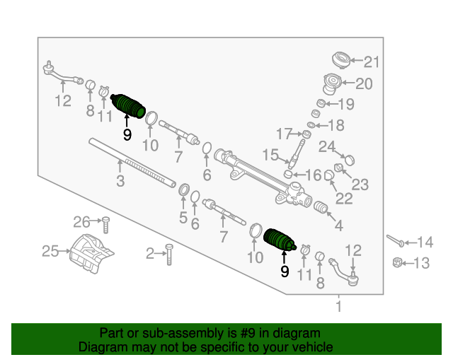 57740-F2000 - Tie Rod Boot 2017-2023 Kia | Kia.Parts Store