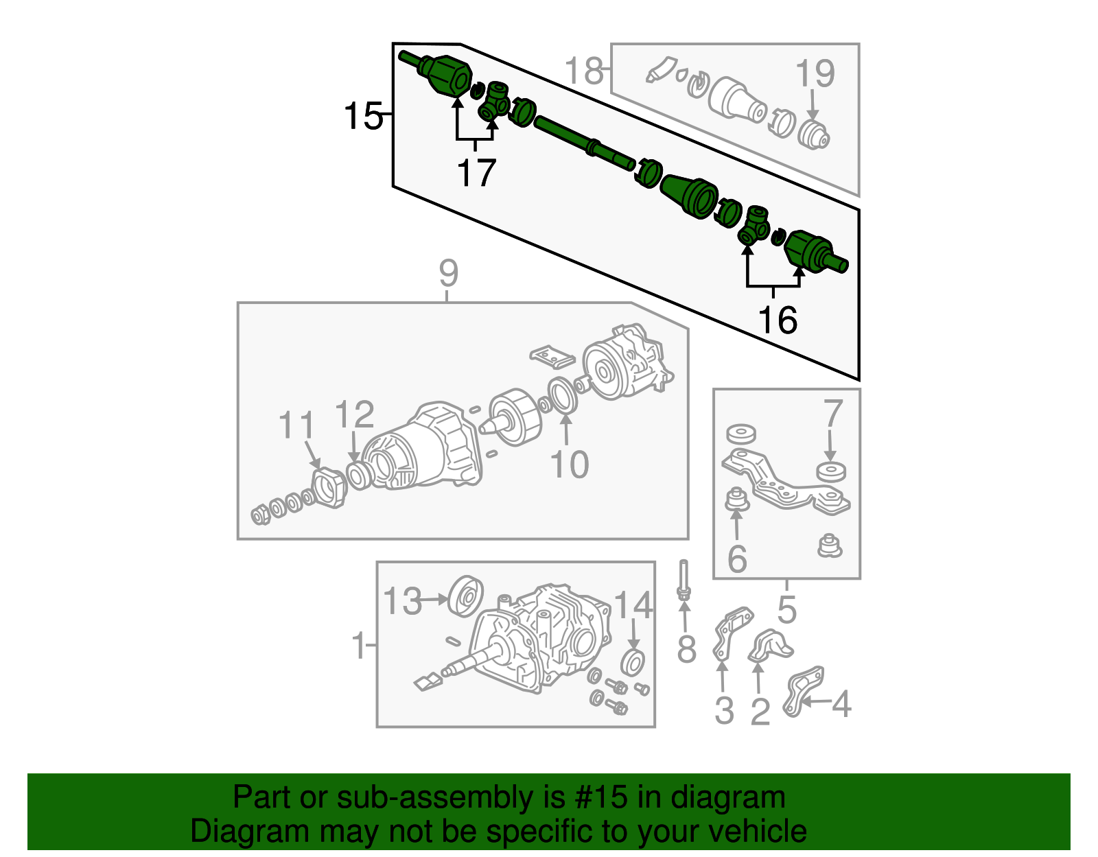 42311-SCW-A00 - Axle Assembly 2003-2009 Honda Element | Honda Parts Online