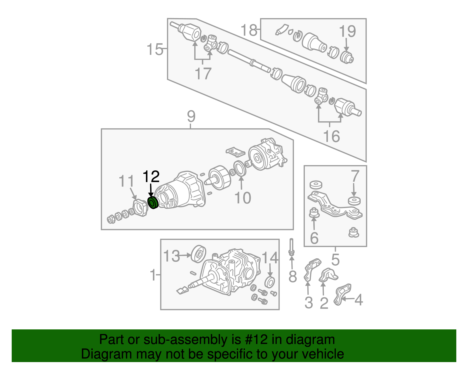 2002-2015 Honda Differential Pinion Seal 91201-PWT-003 | Retail ...