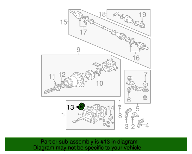 91202-PWT-003 - Drive Axle Shaft Seal 1997-2015 Honda | Honda Parts Online