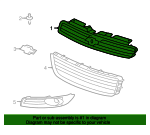 2006-2016 Chevrolet Front Upper Grille 22865901 GM | GMPartsDirect.com