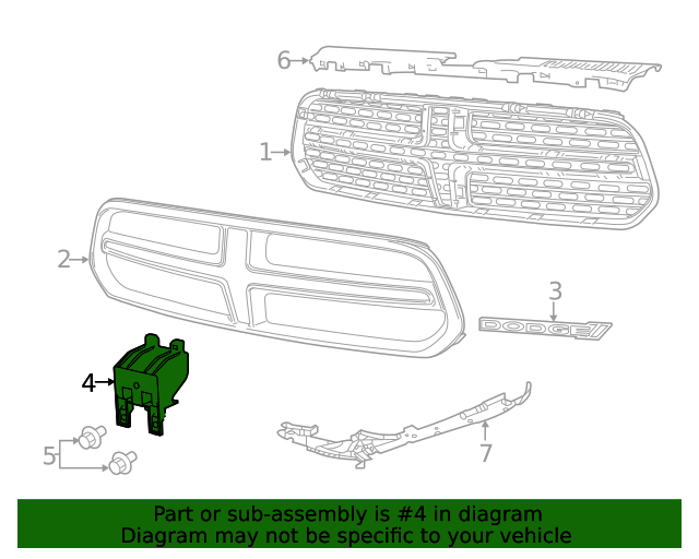 2014-2020 Dodge Durango Reinforcement 68227833AA | TascaParts.com