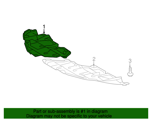 2012-2014 Toyota Camry Radiator Support Splash Shield (Right) 51441 ...