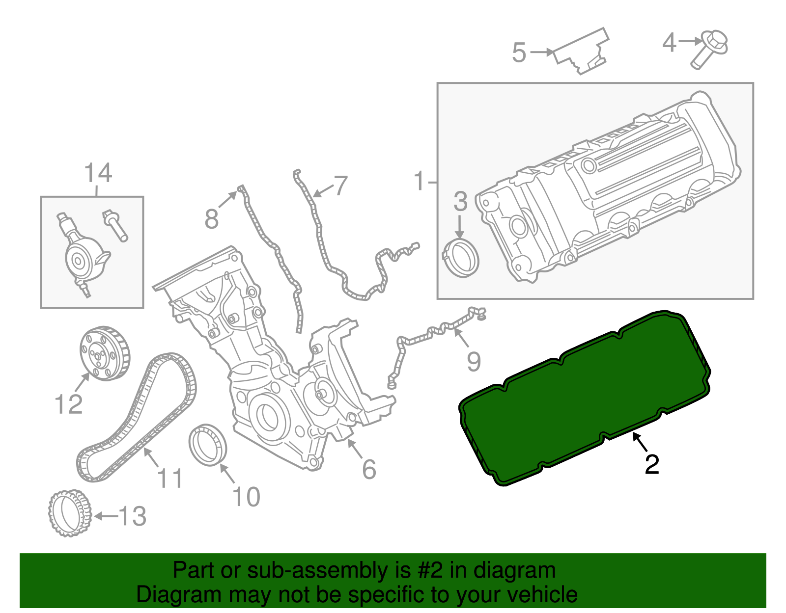 2011-2022 Ford Valve Cover Gasket cc3z6584ba | AutoNationParts.com