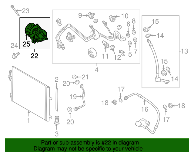 LR083480 - A/C Compressor - 2014-2019 Land-Rover | Land Rover Lake Bluff
