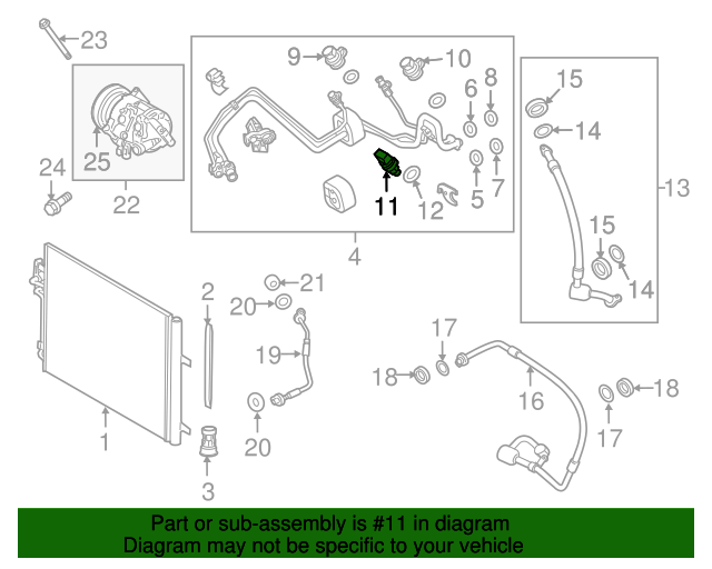 Genuine OEM High Pressure Switch Part# LR012018 Fits 2008-2022 Land ...