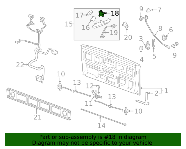 2019-2022 GM Bed Tailgate Step Light For Multi-Pro 84347814 | GM Parts ...