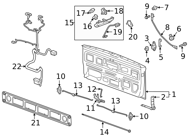 2019-2022 GM Bed Tailgate Step Light For Multi-Pro 84347814 | GM Parts ...