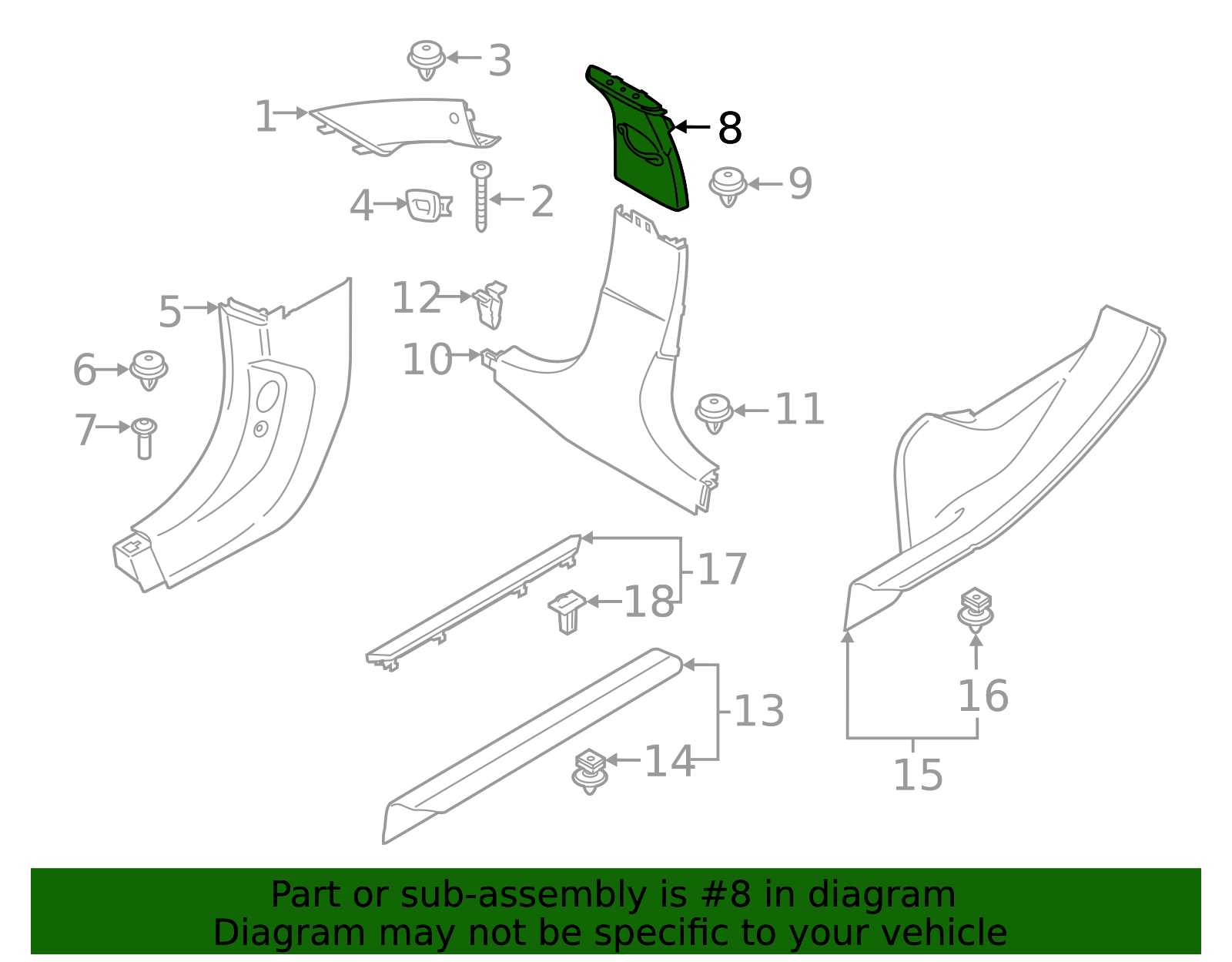 51-43-7-481-681 - Upper Center Pillar Trim - 2019-2024 BMW | BMW Parts ...