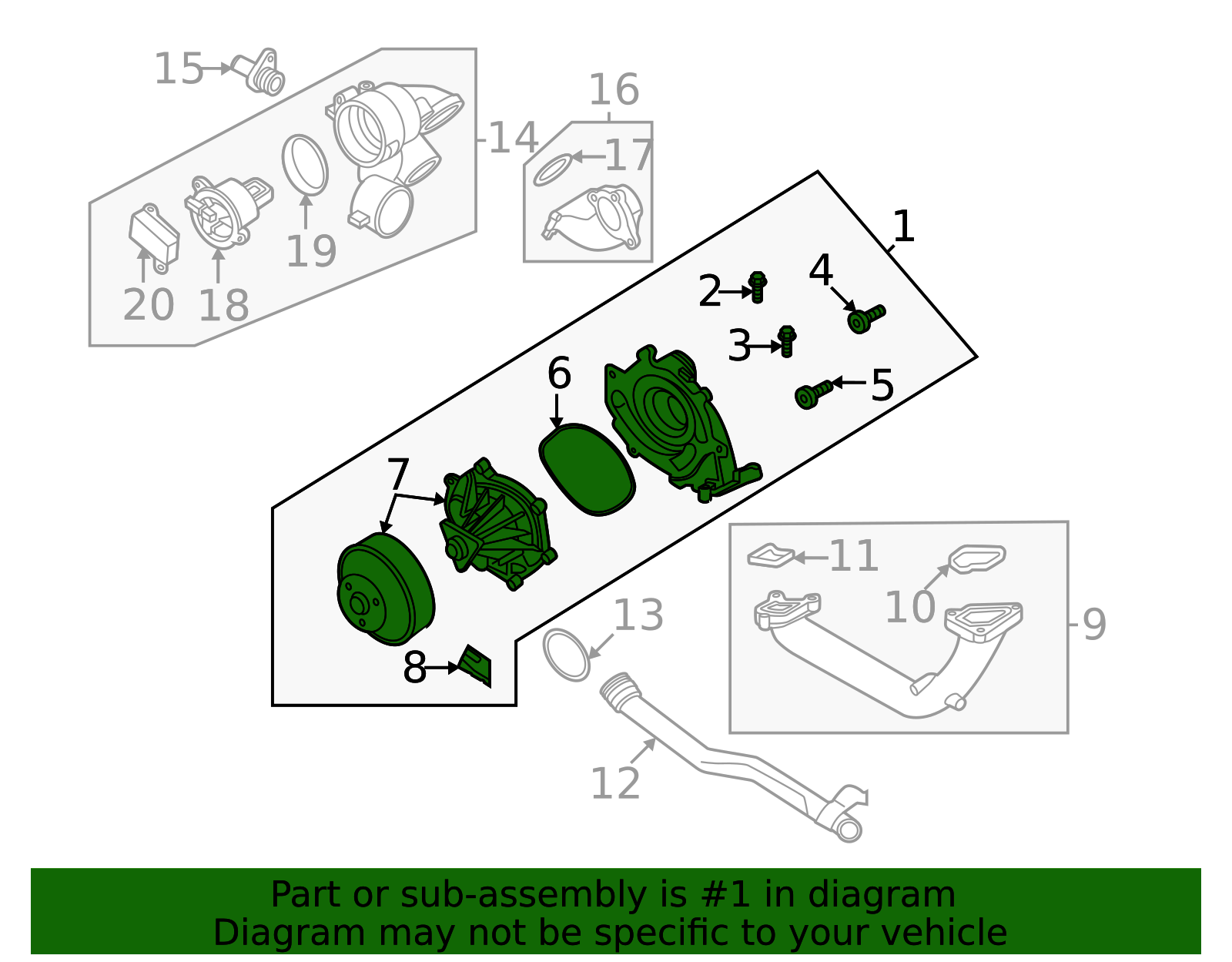 2020-2025 Porsche Water Pump Assembly 0PB-121-010-E | OEM Parts Online