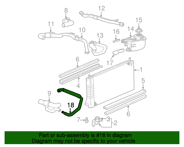 1997-2007 Ford Overflow Hose YF1Z-8075-AA | TascaParts.com