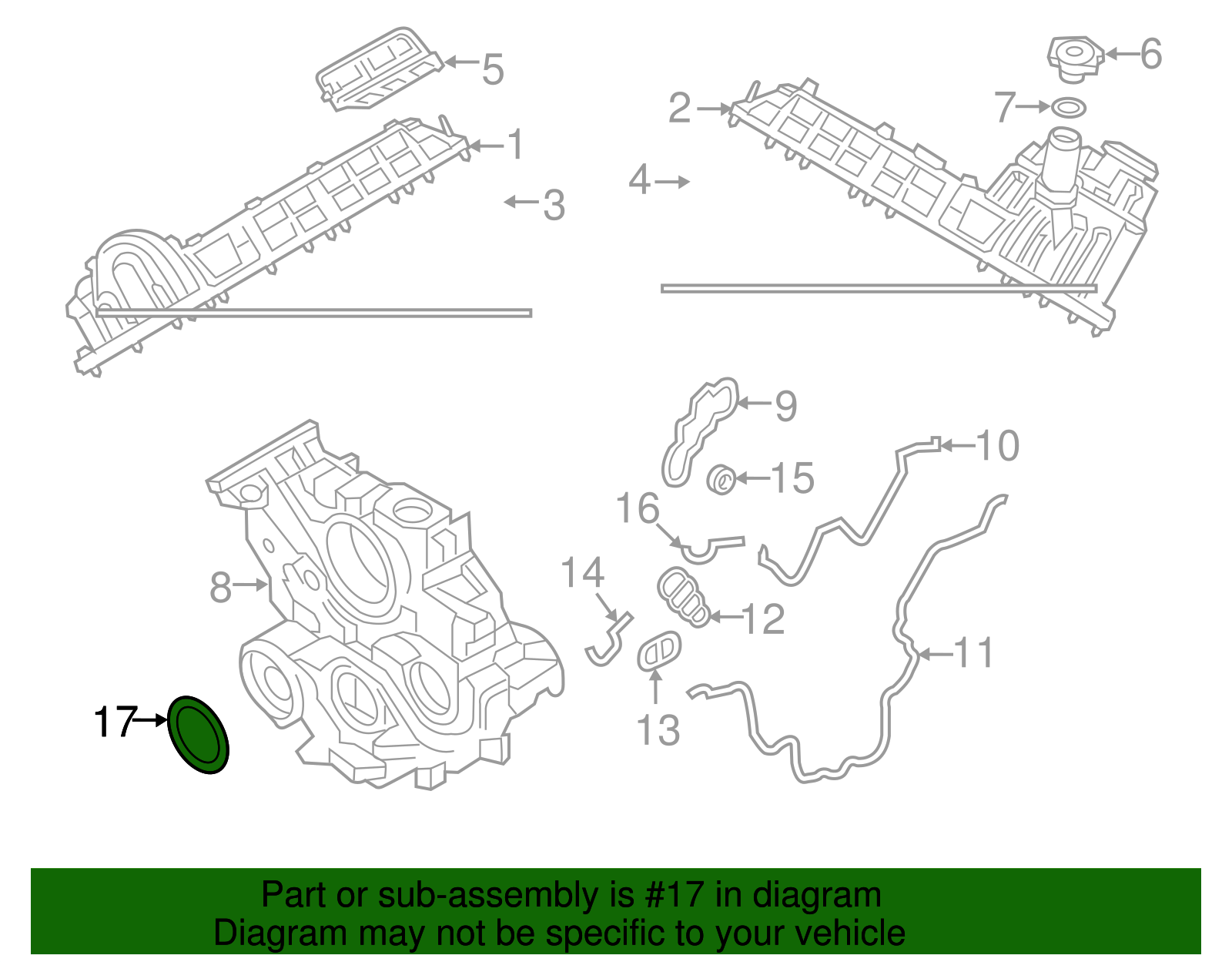 2016-2019 Nissan TITAN XD Front Crank Seal 13510-EZ40A | Nissan Parts ...