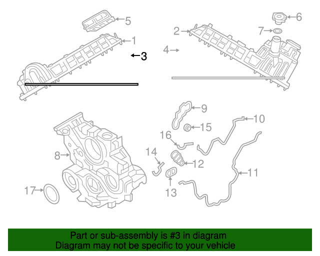 2016-2019 Nissan Titan XD Valve Cover Gasket - Passenger Side (RH ...