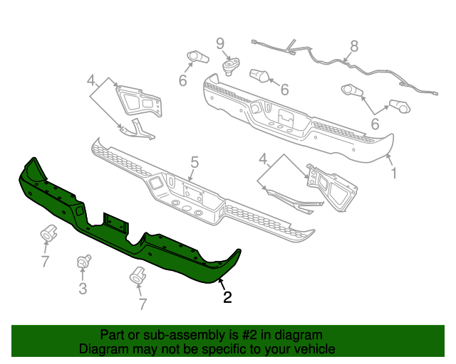 2009-2023 Mopar Bumper Face Bar 68049863AB | Mopar Parts Canada