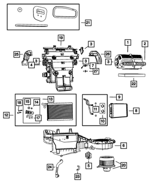 2011-2013 Mopar A/C And Heater Actuator 68079488AB | Mopar eStore
