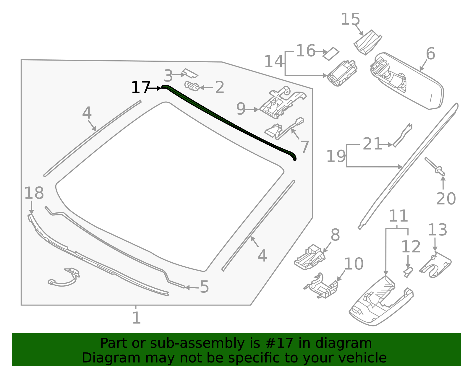 2020-2024 Toyota Highlander Upper Molding 75531-0E040 | OEM Parts Online