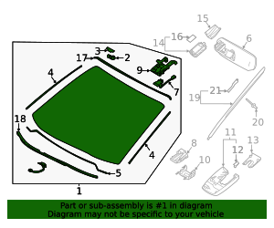 56101-0E761 - Windshield 2022-2024 Toyota Highlander | Longo Toyota Parts