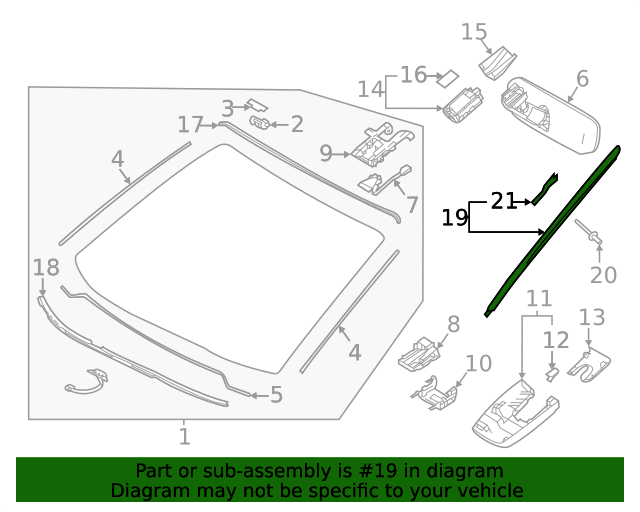 2020-2024 Toyota Highlander Side Molding 75504-0E020 | OEM Parts Online