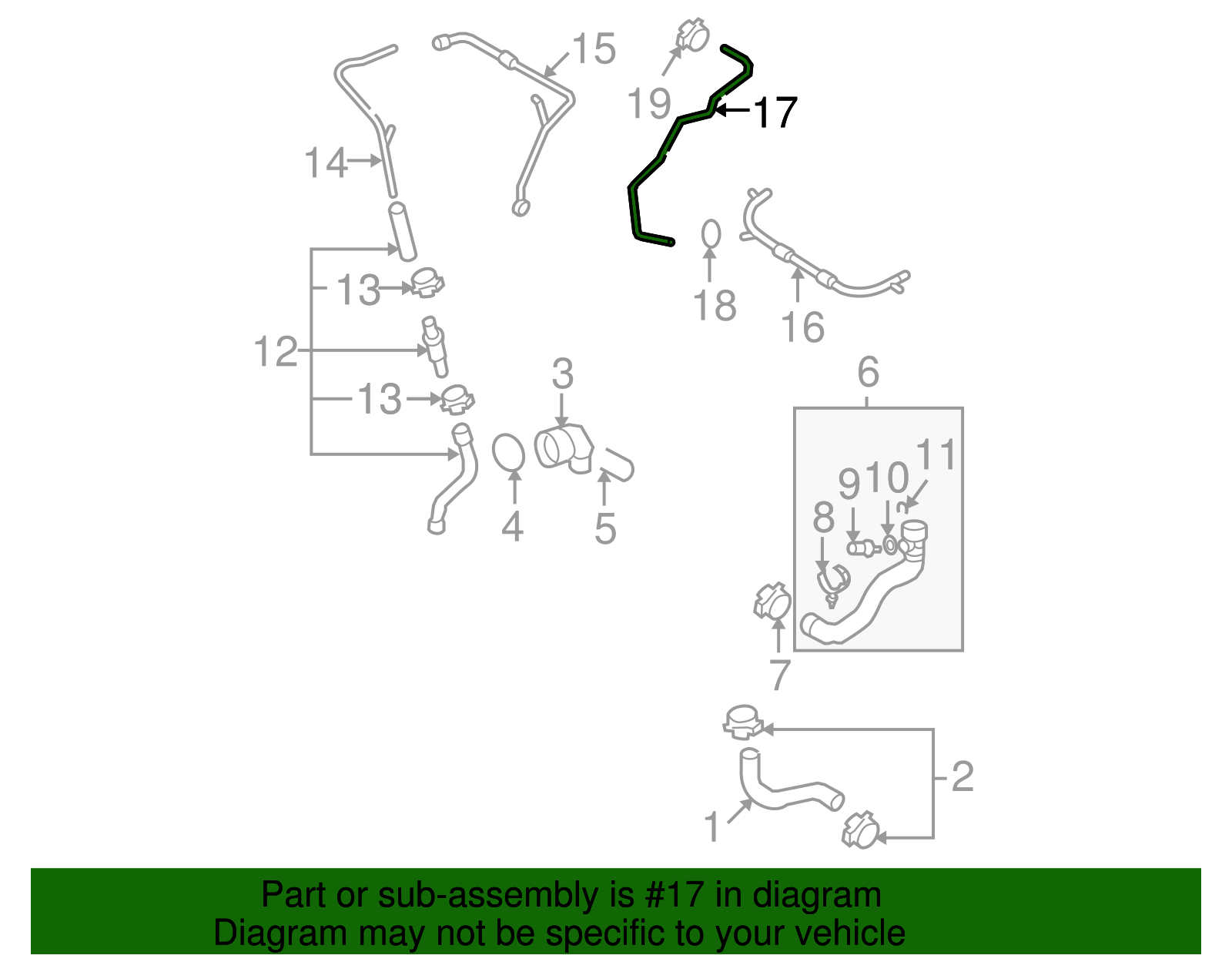 1K0-122-109-AL - Overflow Hose - 2006-2013 Volkswagen | World VW Parts