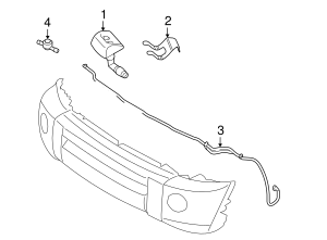 LR058563 - Headlight Washer Nozzle 2014-2016 Land Rover LR4 ...