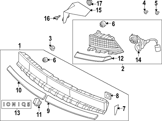 Genuine Combo Lamp Assembly for 2022-2024 Hyundai Ioniq 5 | Part# 92409 ...
