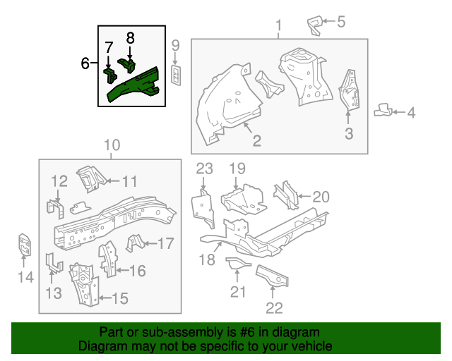 2020 GMC Acadia Upper Rail 84595925 | GMPartsDirect.com