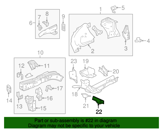 2017-2021 GM Front Extension - Passenger Side (RH) 23441444 ...
