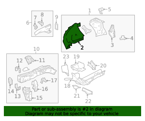84712719 GM Front Passenger Side Wheelhouse Front Panel | GM Parts Store