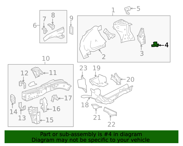 2017-2022 GM Apron Reinforced Bracket 23266753 | GMPartsDirect.com