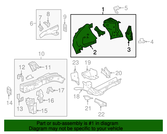 2017-2020 GM Apron Assembly - Driver's Side (LH) 84601529 | TascaParts.com