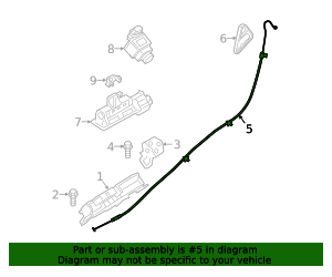 51-49-7-430-621 - Bowden cable, emergency unlocking 2019-2024 BMW ...