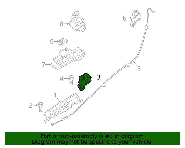 51-24-7-498-893 - Deck Lid Striker 2019-2024 BMW | AutoNationParts.com