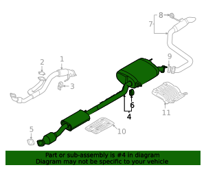 28600-R0120 - Muffler & Pipe Assembly 2022-2024 Kia Carnival | Kia ...