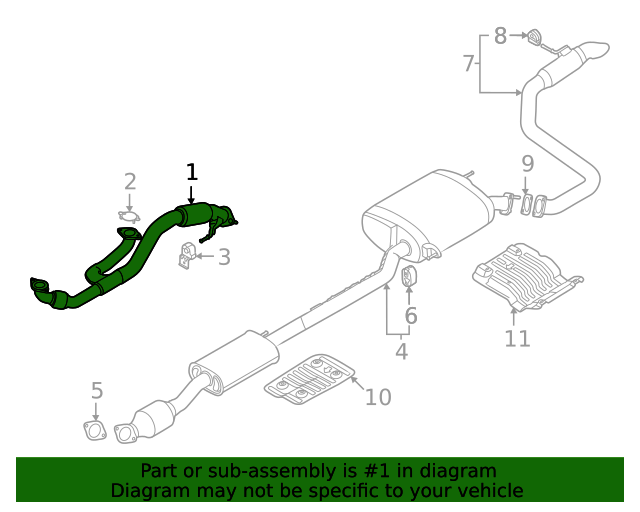 28610-R0100 - Front Pipe 2022 Kia Carnival | Kia.Parts Store