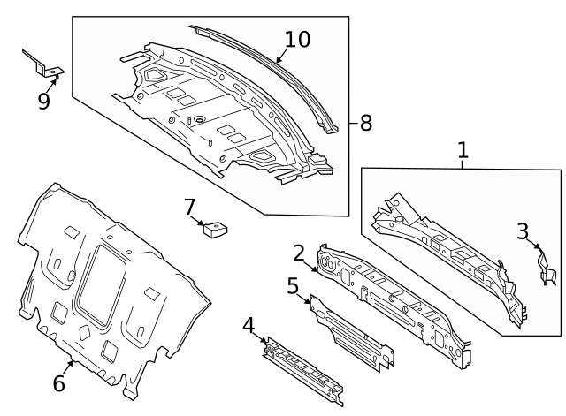 223-612-42-00 - Rear Body Reinforcement Plate 2021-2024 Mercedes-Benz ...