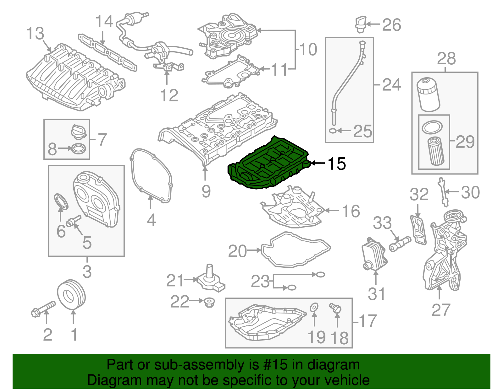 2012-2018 Audi Oil Pan 06L-103-603-AF | Audi USA Parts