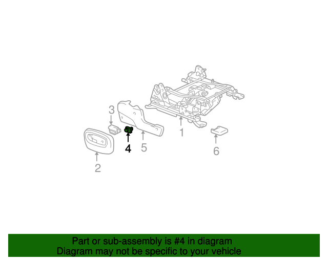 2002-2003 GM Front Seat Lumbar Control Switch 88949387 | GMPartsDirect.com