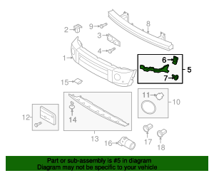 2005-2009 Land Rover LR3 Bumper Cover Bracket DPN500021 ...