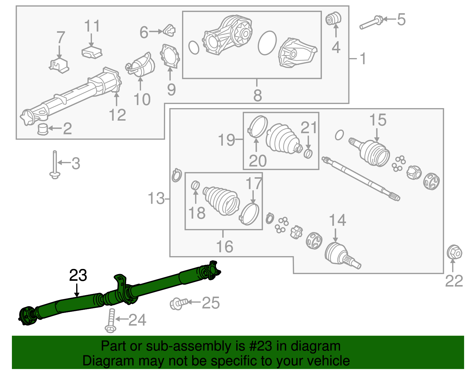 2012-2017 GM Drive Shaft 86793346 | GM Parts Center