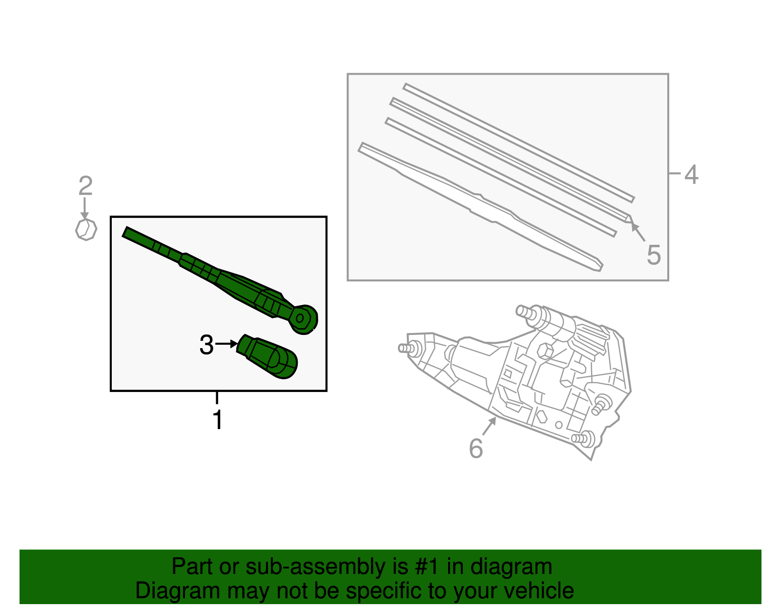 76720-TLA-A01 - 2017-2025 Honda CR-V - Arm Rear Wiper | Genuine Honda Parts