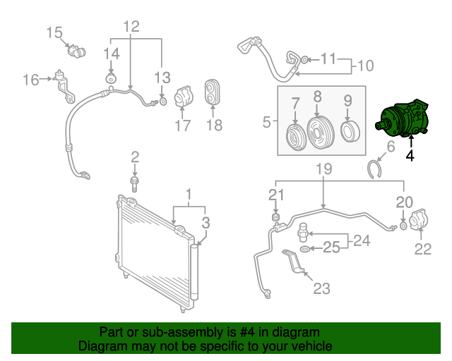 88320-02120 - Compressor - 2003-2008 Toyota | OEM Genuine Toyota Parts