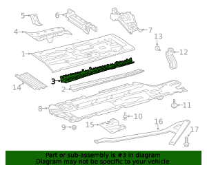2019-2023 Mercedes-Benz Floor Side Rail Reinforcement 177-610-79-01 ...